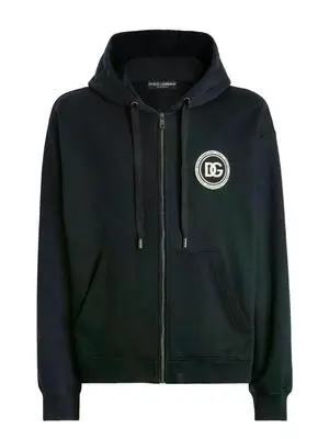 Dolce & Gabbana Zip-up Long-sleeve Hoodie - Blue
