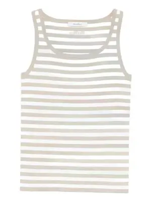 Max Mara Cippo Striped Top Neutrals