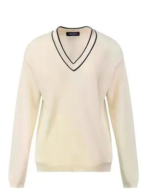 Fabiana Filippi Long-sleeve V-neck Sweater - Neutrals