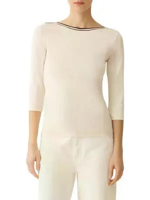 Fabiana Filippi Boat-neck Top - Neutrals