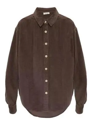American Vintage Padow Buttoned Corduroy Shirt - Brown