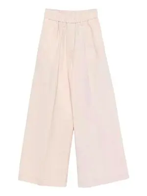 FORTE_FORTE Elastic-waist Palazzo Pants - Neutrals