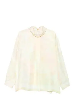 Carven Patterned High-neck Top - Neutrals