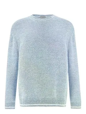 Paul & Shark Crew-neck Marled Knit Sweater - Blue