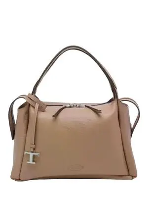 TOD'S Boston Double Handle Clutch Bag - Neutrals