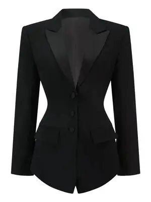 OUDE WAAG Button Notched Blazer - Black
