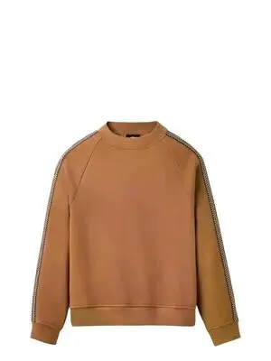 UGG Crew-Neck Sweatshirt With Trim Detail Brown