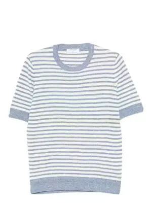 GRAN SASSO Striped Short-sleeved T-shirt - Blue