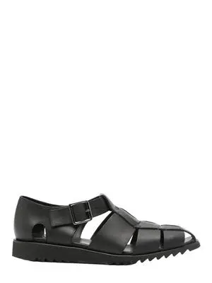 Paraboot Buckled-fastening Woven Sandals - Black