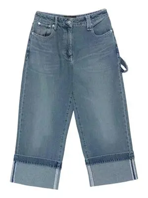 Simone Rocha Straight Leg Embellished Jeans - Blue