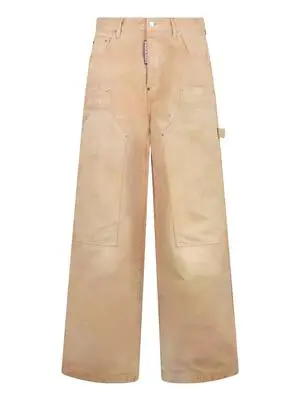 Dsquared2 Garment Dyed Baggy Carpenter Jeans - Neutrals