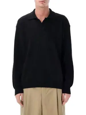 ROBERTO COLLINA Polo Collar Sweater - Black