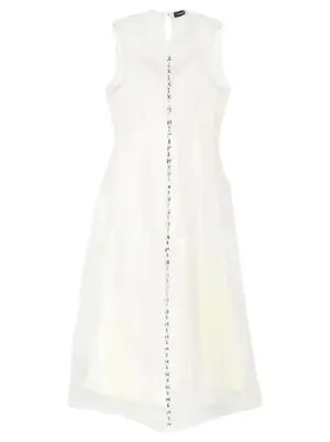 Fabiana Filippi Embellished Midi Dress - White