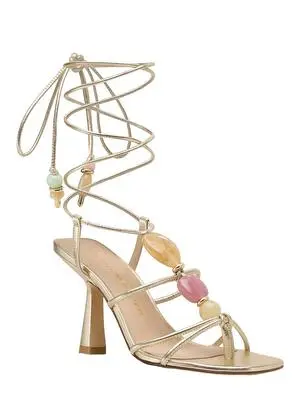 STUART WEITZMAN Majorca Strappy High Heel Sandals - Platino