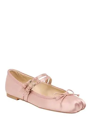 Dolce Vita Gibsen Suede Ballet Flats - Blush Satin