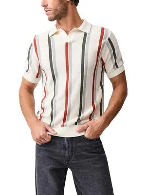 Rodd & Gunn Royce Hill Striped Polo - Coconut