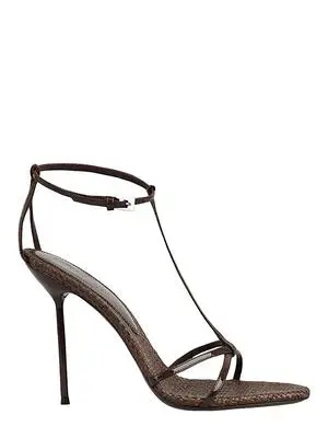 Paris Texas Lidia T-strap High Heel Sandals - Ebano