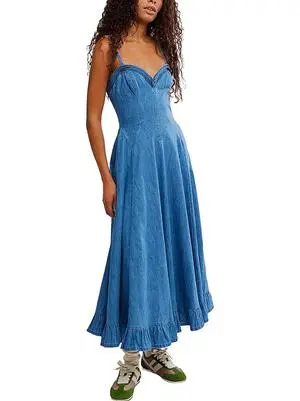 Free People Another Season Midi Dress - Boardwalk