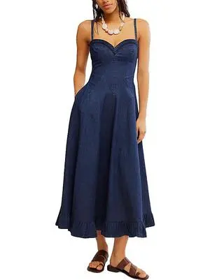 Free People Another Season Midi Dress - Rinse
