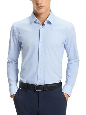 BOSS Hank Kent Collar Slim Fit Dress Shirt - Light Pastel Blue