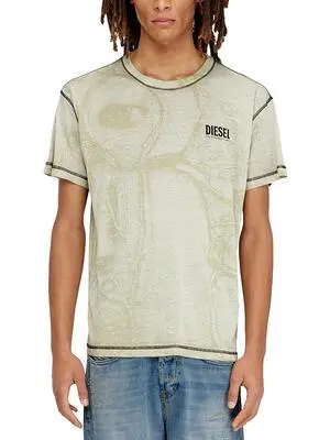DIESEL® Regular Fit Logo T-shirt - Grey