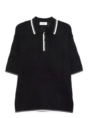 LANEUS Contrasting-trim Polo Shirt - Blue