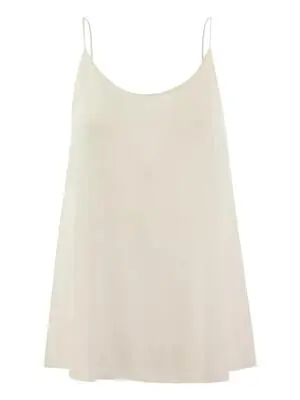 Antonelli Firenze U-neck Silk Top - Neutrals