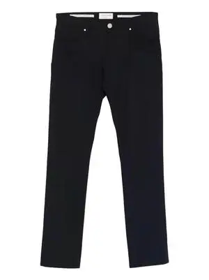 Jacob Cohen Logo-patch Trousers - Blue