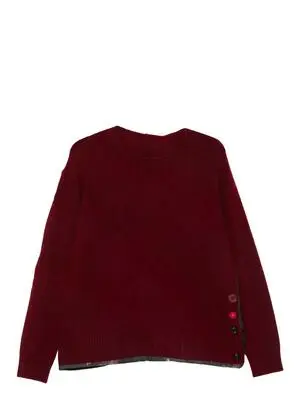 Undercover Button-detail Sweater - Red