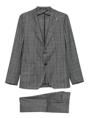 Tagliatore Checked Suit - Grey