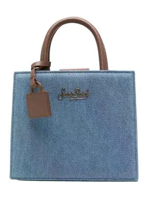 MC2 SAINT BARTH Mini Logo-plaque Tote - Blue