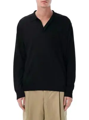 ROBERTO COLLINA Polo Collar Sweater - Black