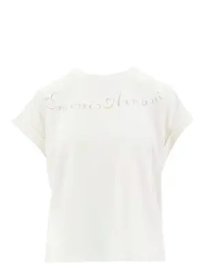 Emporio Armani Logo-lettering T-shirt - White