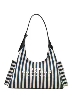 Marc Jacobs Striped Canvas Tote Bag Blue