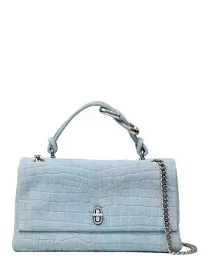 Marc Jacobs The Suede Croc Dual-Chain Shoulder Bag Blue