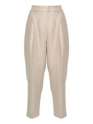 PT TORINO Herringbone Trousers - Neutrals