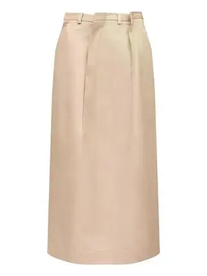 MAISON MARGIELA Pleat-detailing Midi Skirt - Neutrals