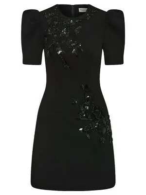 Rebecca Vallance Livia Puff-sleeve Mini Dress - Black