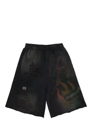 Nike X Cactus Jack X Fragment Graphic Track Shorts - Black