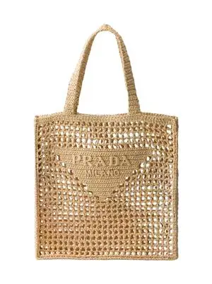 Prada Crochet Tote Bag - Black | Editorialist