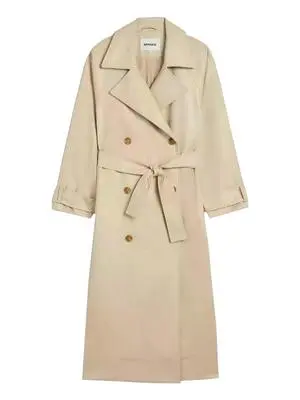Apparis Lana Double-Breasted Trench Coat Neutrals