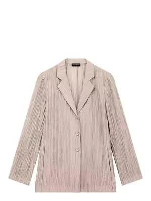 Emporio Armani Single-breasted Pleated Blazer - Neutrals