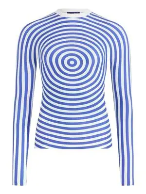 JEAN PAUL GAULTIER Target Crewneck Top Blue