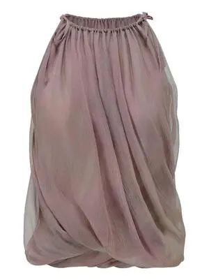 OUDE WAAG Draped Tie Top - Pink