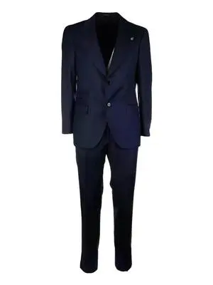 GABRIELE PASINI Single-breasted Two-piece Wool Suit - Blue