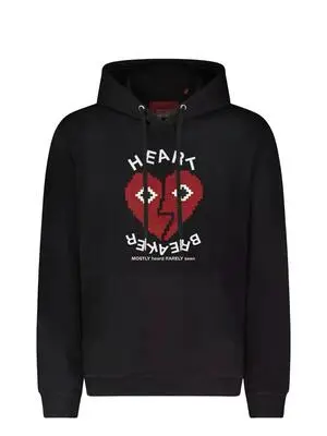 MOSTLY HEARD RARELY SEEN Pixel-heart Hoodie - Black