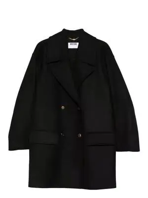 Moschino Double-breasted Coat - Black