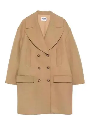 Moschino Double-breasted Coat - Brown
