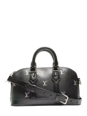 LOUIS VUITTON 2021 Monogram Leather Tote Bag - Black