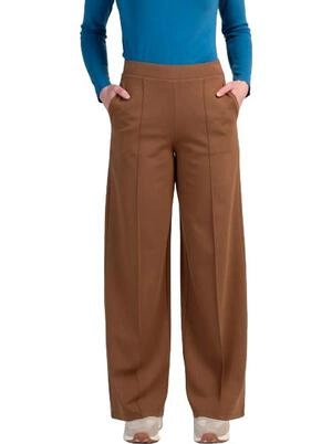 KETTLEWELL Ponte Wide Leg Trousers Light Chocolate